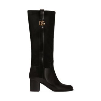 Dolce & Gabbana Bottes en daim - Femme - Chaussures - Noir - Taille: 39 EU