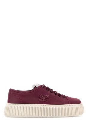 Miu Miu Allacciate Sneaker - Burgundy