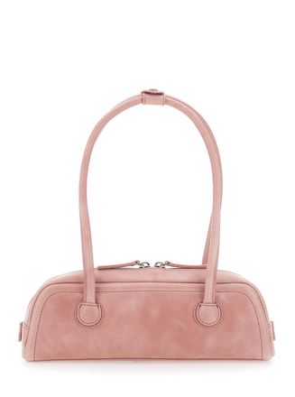 Margesherwood Womens Shoulder Bag Soft Boston Ew Mini Pink Leather Cow