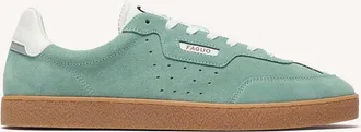 Faguo Baskets cuir su&egrave;de vert clair
