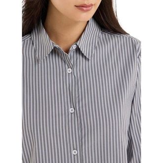 Saison 1865 Chemise col classique en n coton m&eacute;lang&eacute;