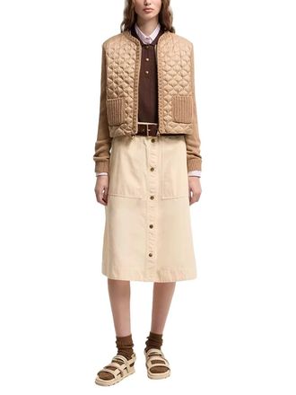 Moncler Quilted Down Vest - Beige