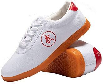 Meng Tai Chi Chaussures Martial Kung Fu Chaussures Shaolin Qi Gong Wing Chun Les Chaussures avec Caoutchouc Classique Semelle Oxford for Hommes Et Femmes(W