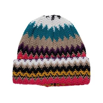 Missoni Femme, Accessoires, Multicolore, Taille: ONE Size Chapeau en laine &agrave; motif zigzag
