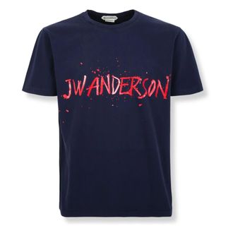 J.W.Anderson Homme, Tops, Bleu, Taille: S Circular T-Shirt