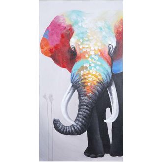 Hhg Wandbild Elefant ii, 100% handgemaltes &Ouml;lgem&auml;lde Gem&auml;lde xl, 140x70cm