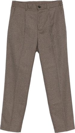 Hosio pantalon &agrave; carreaux - Marron