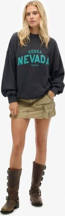 Superdry Outdoor Location - Sweat &agrave; col ras du cou - Ardoise-Noir