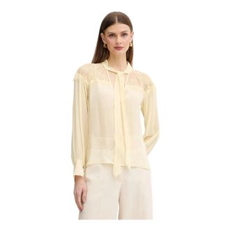 Patrizia Pepe Bluse mit Schluppenkragen - - Blouses & Shirts - Damen - Gelb - M