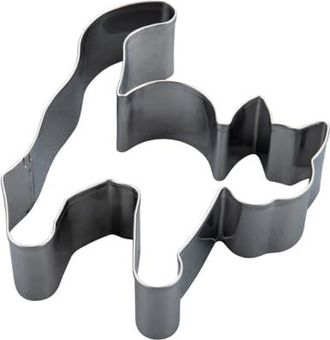 Zenker Ausstecher Katze mit Buckel - Perfekter Ausstecher aus rostfreiem Edelstahl f&uuml;r gruselige Halloween-Kekse - Sp&uuml;lmaschinengeeignet - Ideal zum Backen a