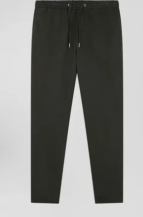 Eden Park Pantalon Taille &Eacute;lastique En Coton Stretch Kaki Coupe Modern