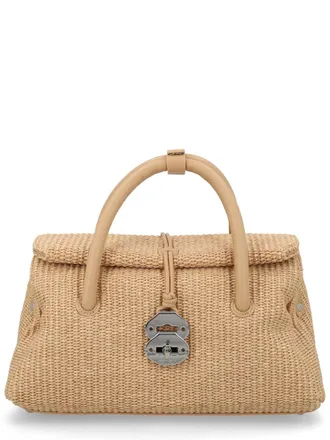 Zanellato Womens Handbag Dotta Vimini Beige Polyester Handbags Hand Bags