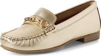 Marco Tozzi Damenschuhe Mokassins aus Leder Elegant und Bequem, Gold, 39 EU