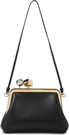 Jacquemus Hobo Bags - Structured Black Lamb Leather Handbag - Gr. unisize - in Schwarz - f&uuml;r Damen