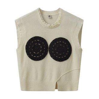 The Garment Luxuri&ouml;ser H&auml;keltop - - Knitwear - Damen - Beige - S