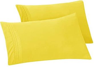 Elegant Comfort Solide Kissenbezüge, 1500 Premium-Mikrofaser, Hotelqualität, glattes Gewebe, Knitter- und schmutzabweisend, leicht anzuziehen, 2-teiliges Set, King-Si