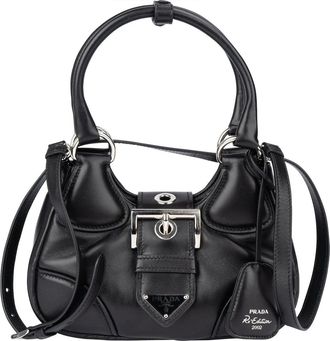 Prada Crossbody Bags - Prada Soft Leather Moon Mini Handbag - Gr. unisize - in Schwarz - f&uuml;r Damen