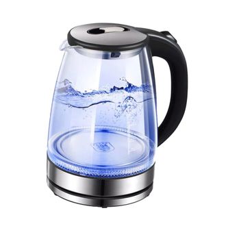 Cabilock Wasserkocher Wasserkocher Elektrischer Teekessel Aus Glas Wasserkessel Black