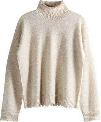 Uma Wang UMA Wang, Femme, Pulls, Beige, Taille: 38 FR Col roul&eacute;s