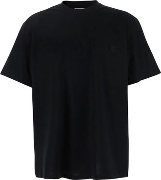 Wooyoungmi Wooyoungmi, Homme, Tops, Noir, Taille: M T-shirt noir avec Maxi Print