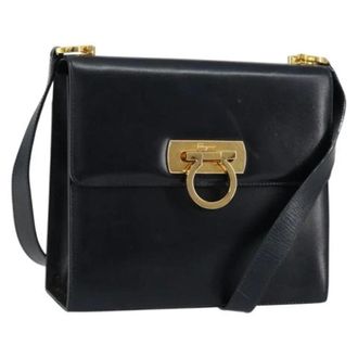 Ferragamo Sac bandouli&egrave;re en cuir Pre-owned - Femme - Pre-owned - Bleu - Taille: ONE Size