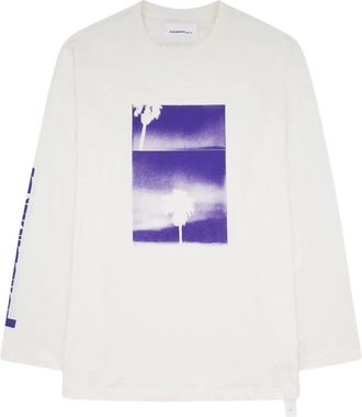 OAMC Oamc, Homme, Sweatshirts et sweats &agrave; capuche, Blanc, Taille: M Longsleeve Regular Panorama Print