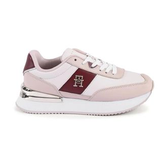 Tommy Hilfiger Femme, Chaussures, Multicolore, Taille: 41 EU Baskets en Cuir Blanc