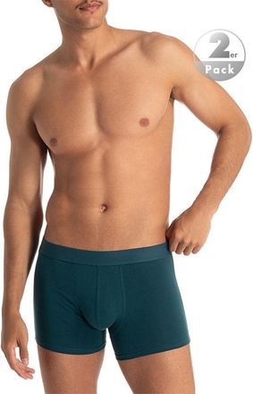 Bruno Banani Herren Trunks blau Baumwolle unifarben