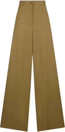 Alberta Ferretti Femme, Pantalons, Beige, Taille: 42 FR Pantalon Large &Eacute;l&eacute;gant