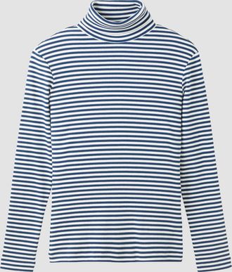 recolution Recolution Damen vegan Langarmshirt Liatris Stripes Vintage Blau