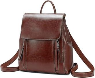 Generic Sac &agrave; dos bandouli&egrave;re femme en cuir v&eacute;ritable, id&eacute;al pour l&eacute;cole, les livres et les ordinateurs portables