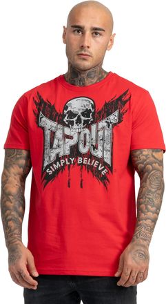 Tapout Herren T-Shirt Normale Passform Creston Red/Black/Silver XXL, 940011