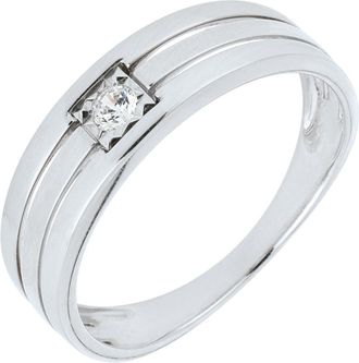 Edenly Ring Dreirangig in Weißgold