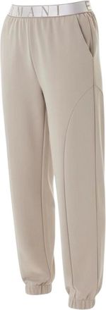 Emporio Armani Emporio Armani Ea7, Femme, Pantalons, Beige, Taille: 42 FR Wide Pantalons