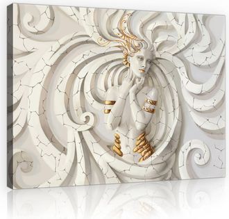 ForWall Leinwand Bilder - Quallen - 100x75 cm Leinwandbilder - Bild auf leinwand - Wandbild XXL gro&szlig; Wandbilder f&uuml;r Wohnzimmer Schlafzimmer Wohnzimmerbilder M