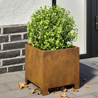 vidaXL Vidaxl - Jardini&egrave;res 2 pcs 30x30x30 cm acier r&eacute;sistant aux intemp&eacute;ries