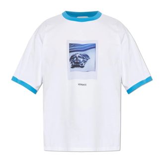 Versace Homme, Tops, Blanc, Taille: XL T-Shirt Imprim&eacute;