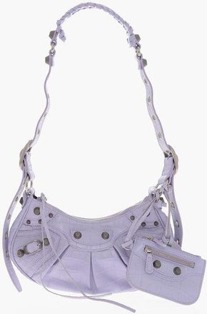 Balenciaga Crocodile Effect Leather LE CAGOLE Shoulder Bag with Metal D Gr&ouml;&szlig;e Uni