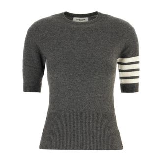 Thom Browne Stilvolle Strickkollektion - - Knitwear - Damen - Grau - L
