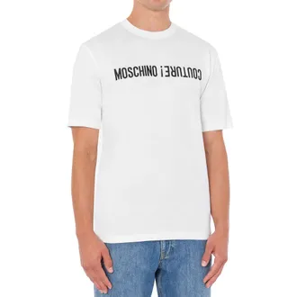 Moschino Mens White Cotton T-Shirt