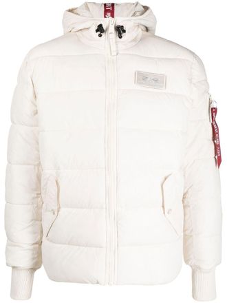 Alpha Industries doudoune à patch logo - Blanc