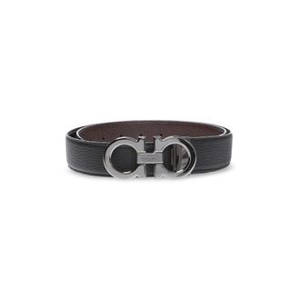 Ferragamo Homme, Accessoires, Noir, Taille: 95 CM Double Adjus Belt