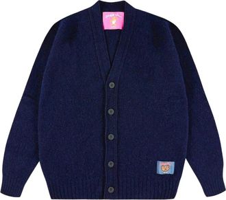 Howlin Shaggy Bear Cardigan - - Knitwear - Herren - Blau - S