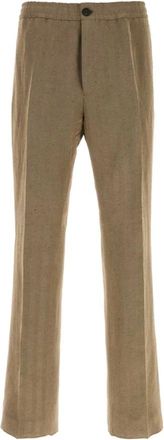Ferragamo Homme, Pantalons, Brun, Taille: M Straight Pantalons