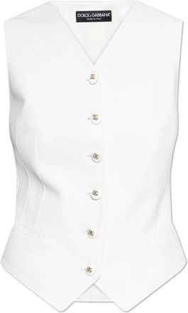 Dolce & Gabbana Femme, Vestes, Blanc, Taille: 38 FR Vestes