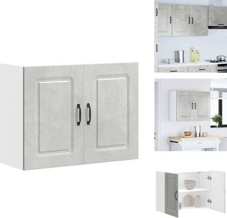 vidaXL Vidaxl - Armoire murale de cuisine Kalmar gris béton bois dingénierie - Armoire Murale De Cuisine - Armoires Murales De Cuisine - Meuble Mural De