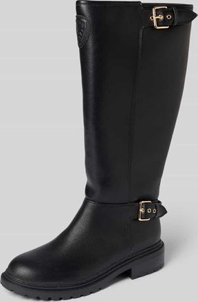 Blauer Stiefel mit Dornschlie&szlig;en Modell ELLIS