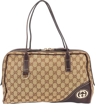 Gucci Crossbody Bags - Gucci GG Monogram Handbag - Gr. unisize - in Braun - f&uuml;r Damen