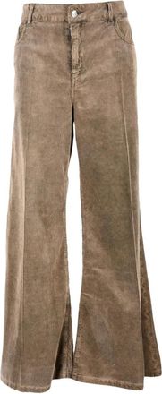 Kaos Kaos, Femme, Pantalons, Brun, Taille: W29 Wide Pantalons