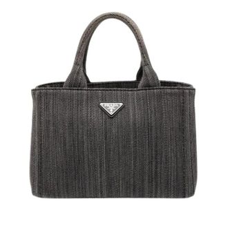 Prada Sac cabas Pre-owned en toile - Femme - Pre-owned - Gris - Taille: ONE Size